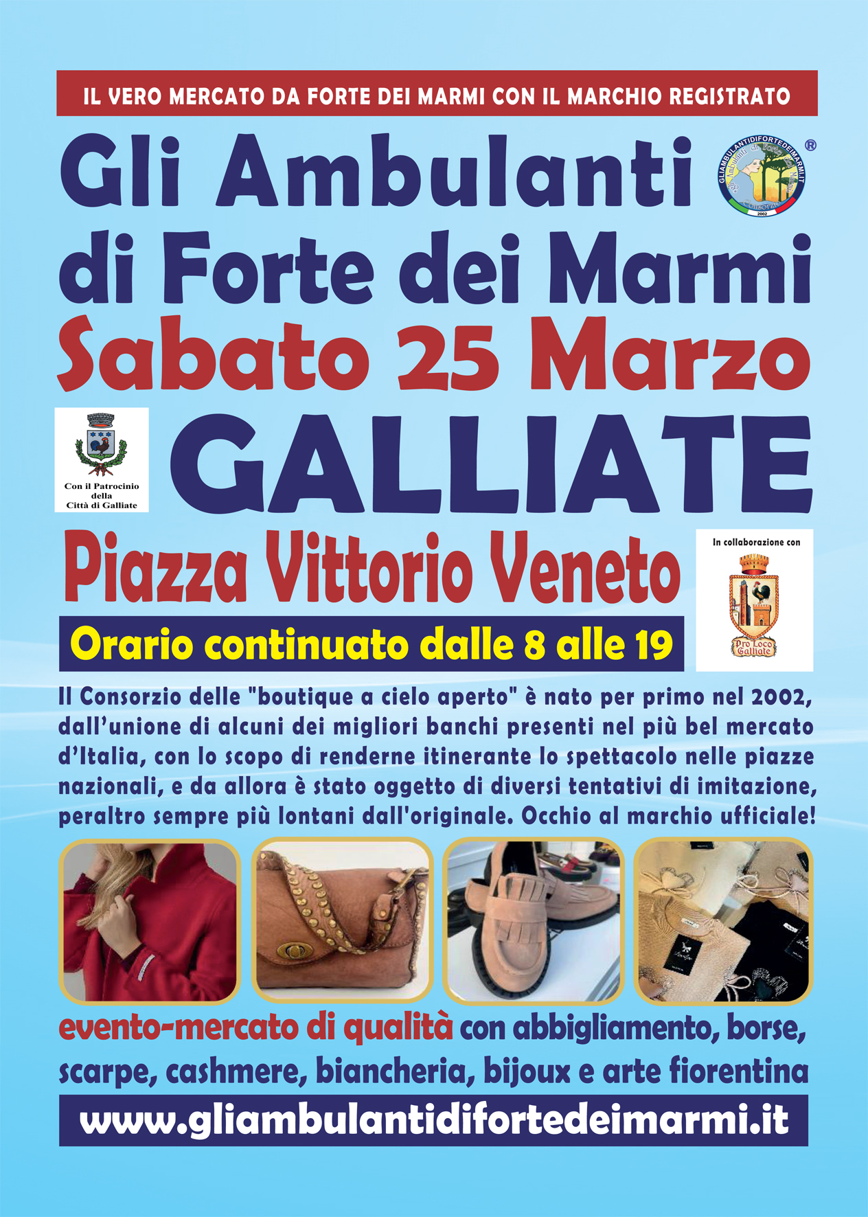 "Gli Ambulanti di Forte dei Marmi®” a GALLIATE sabato 25 marzo - Prima ...